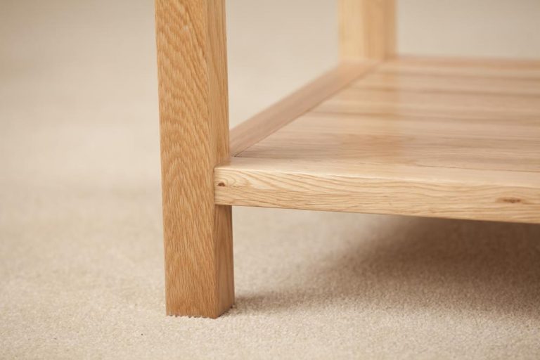 Devon Oak Square Coffee Table With Shelf | Oak World