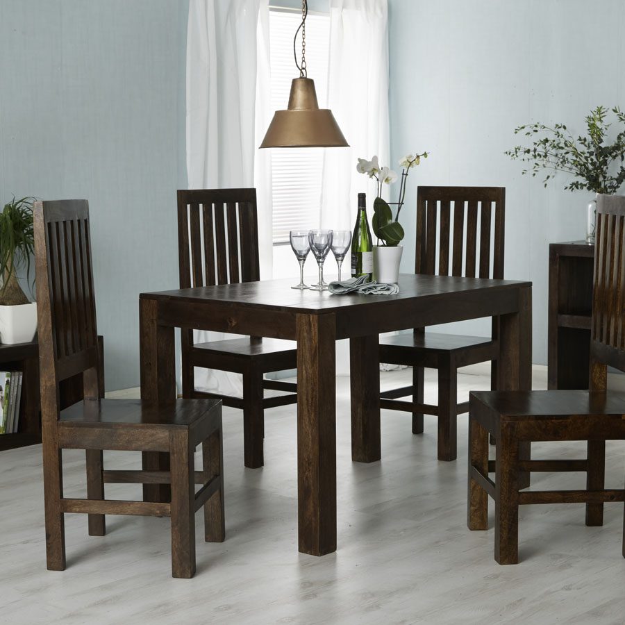 Malda Dark Mango Dining Chair Oak World