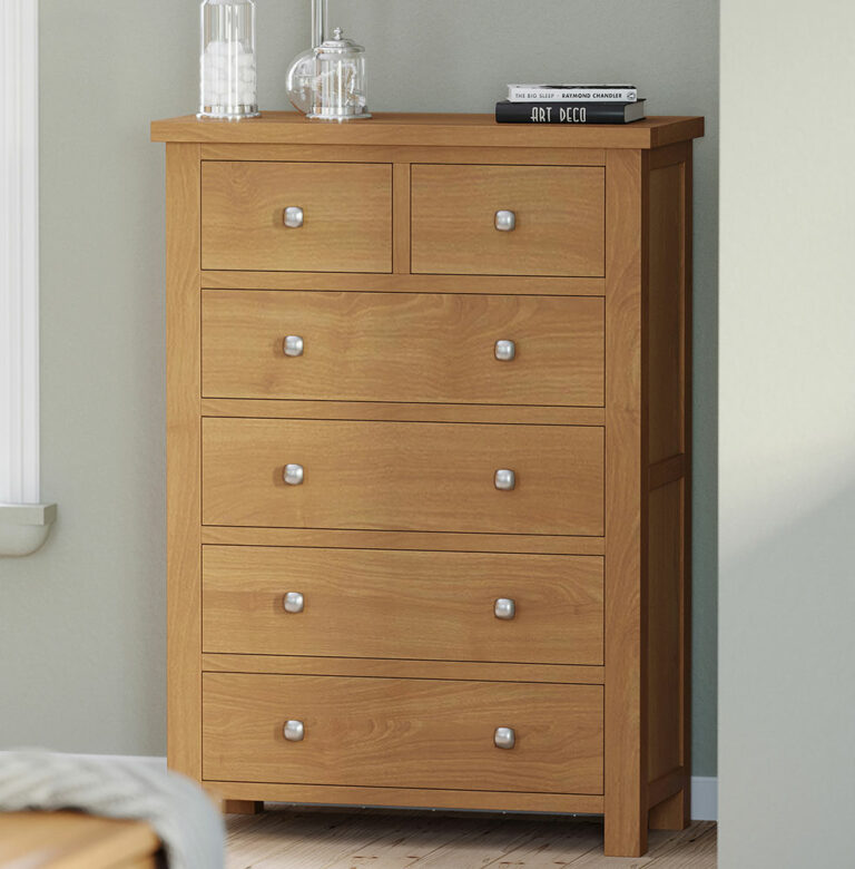 Wynyard Oak 2 Over 4 Chest | Assembled | Oak World