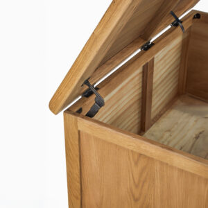 Salisbury Rustic Oak Blanket Box | Wax Finish | Oak World