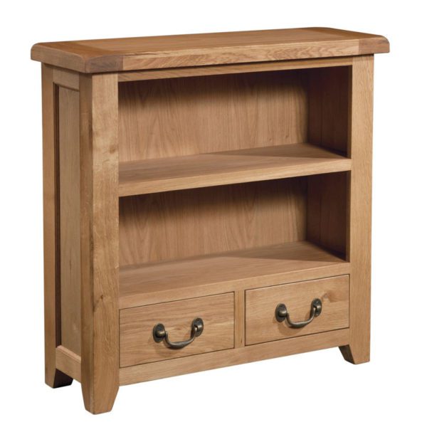 Summer Waxed Oak Low Bookcase | No Assembly Required