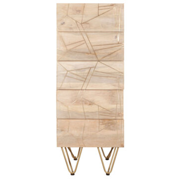 Light Gold Tall Chest of Drawers | Oak World
