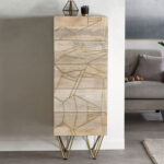 Light Gold Tall Chest of Drawers | Oak World