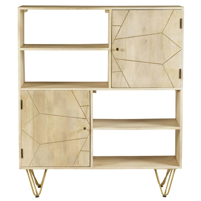 Light Gold Display Cabinet | Oak World