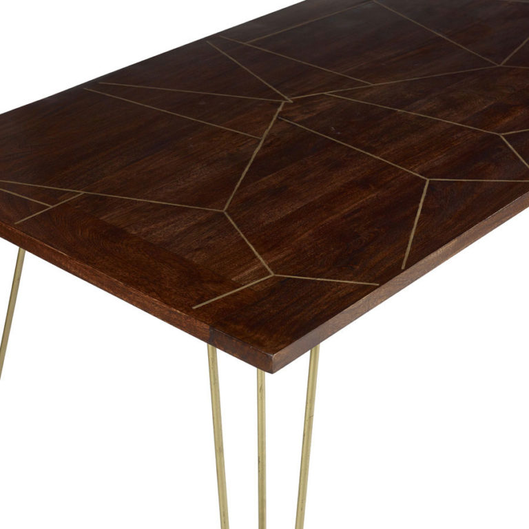 Dark Gold Dining Table | Oak World