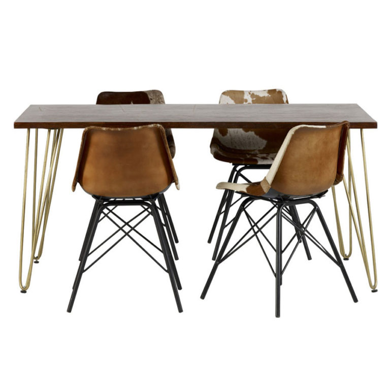 Dark Gold Dining Table | Oak World
