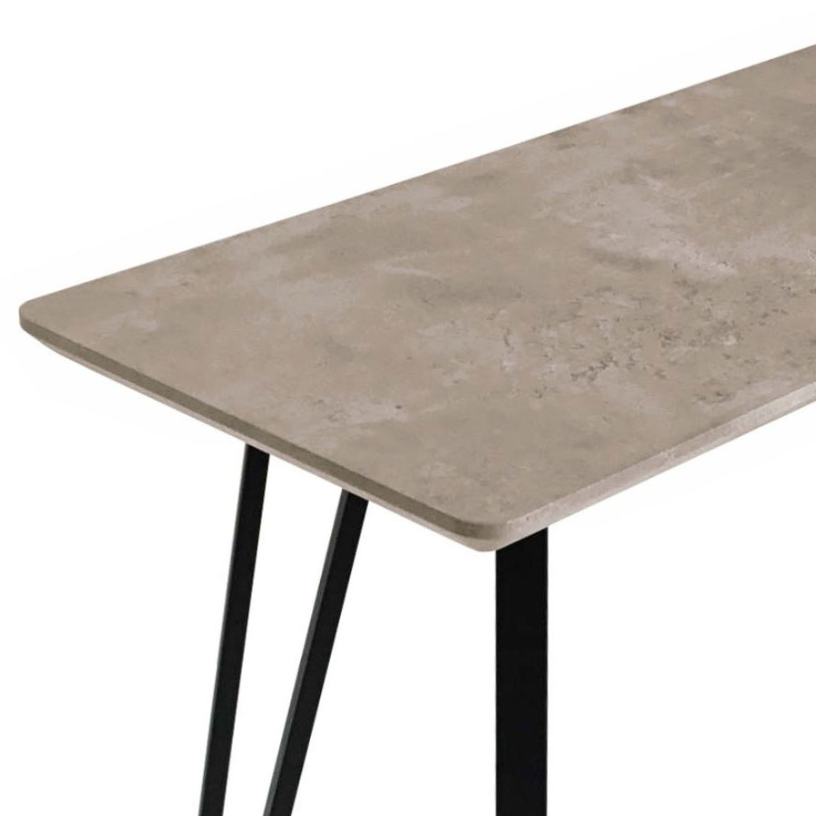 Patterdale Modern Concrete Effect Console Table | Grey | Oak World