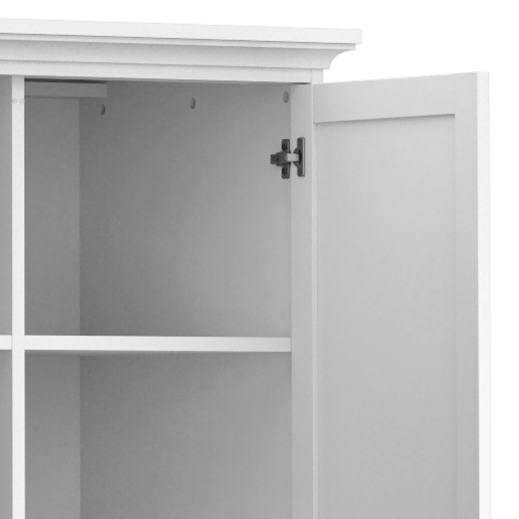 Condo Wardrobe with 3 Doors | White | Oak World