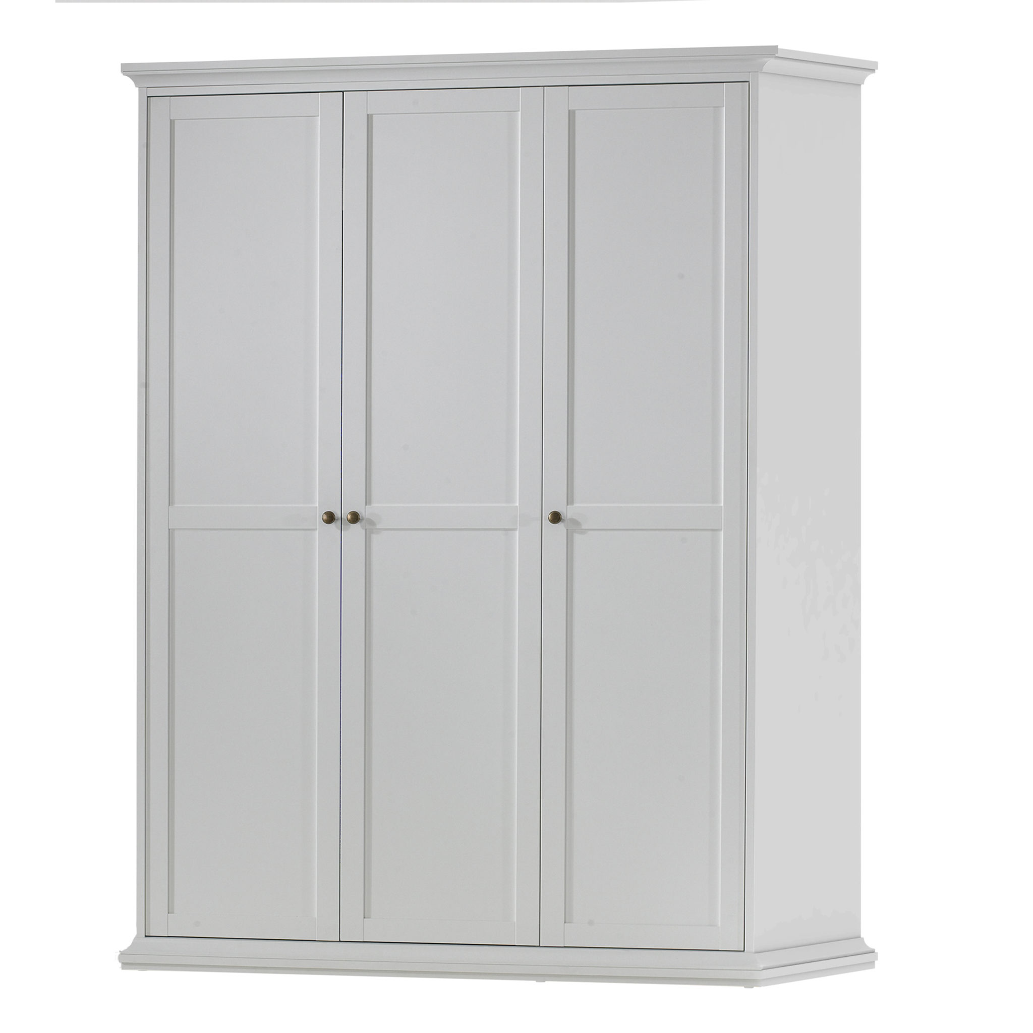 Condo Wardrobe with 3 Doors | White | Oak World