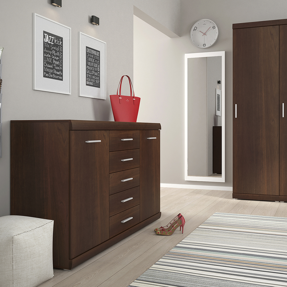 Belize 2 Door 5 Drawer Sideboard | Self Assembly | Oak World