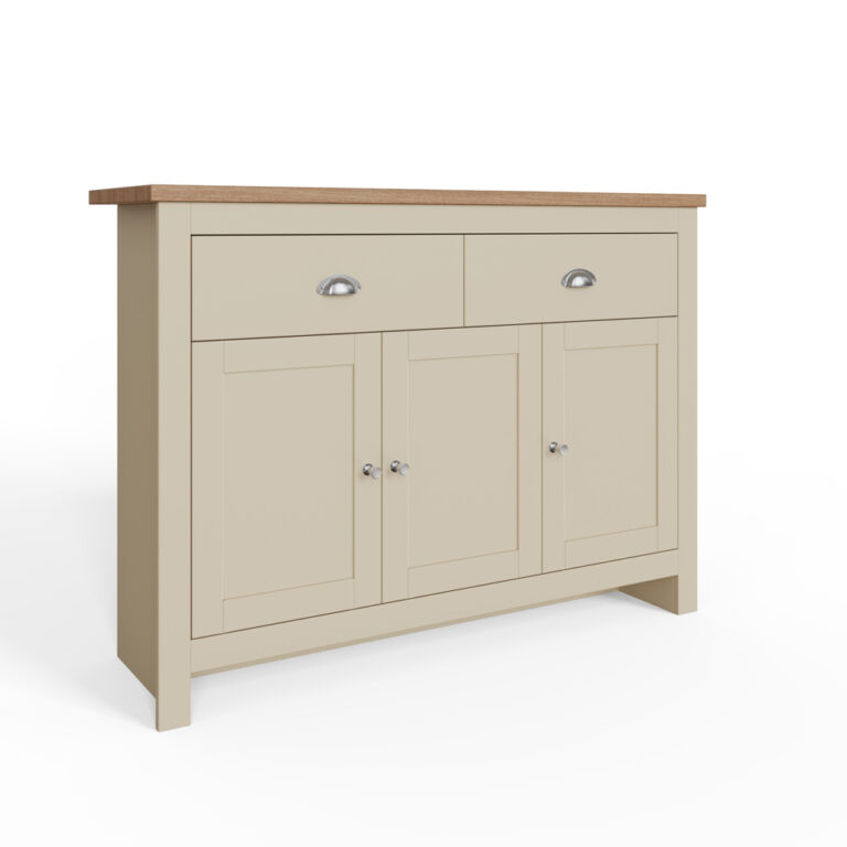 Fife Cream Large Sideboard | Cream | Oak World