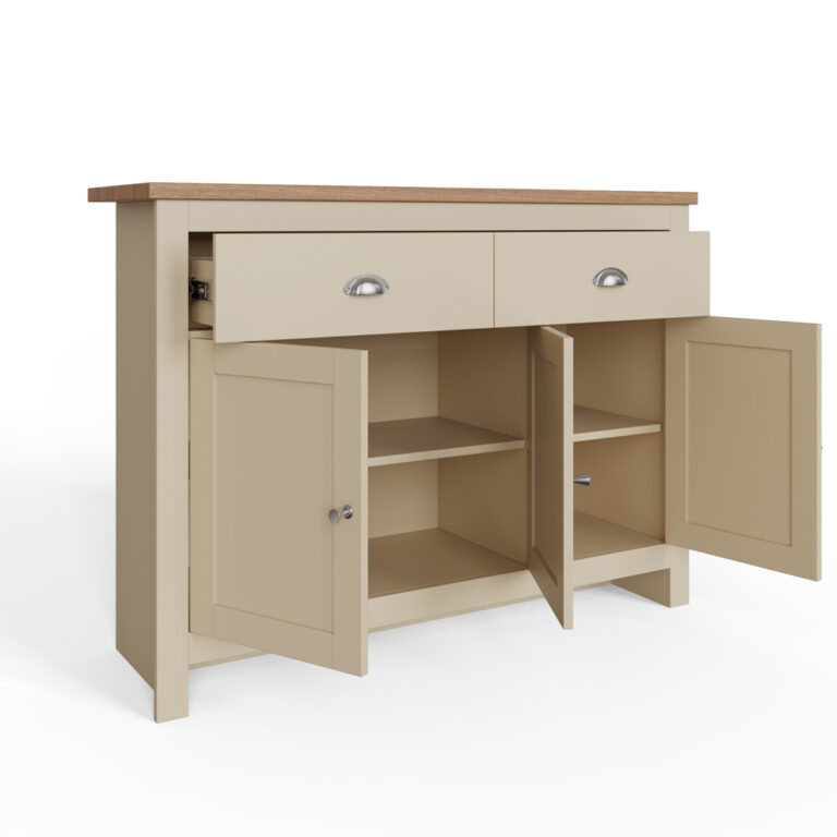 Fife Cream Large Sideboard | Cream | Oak World
