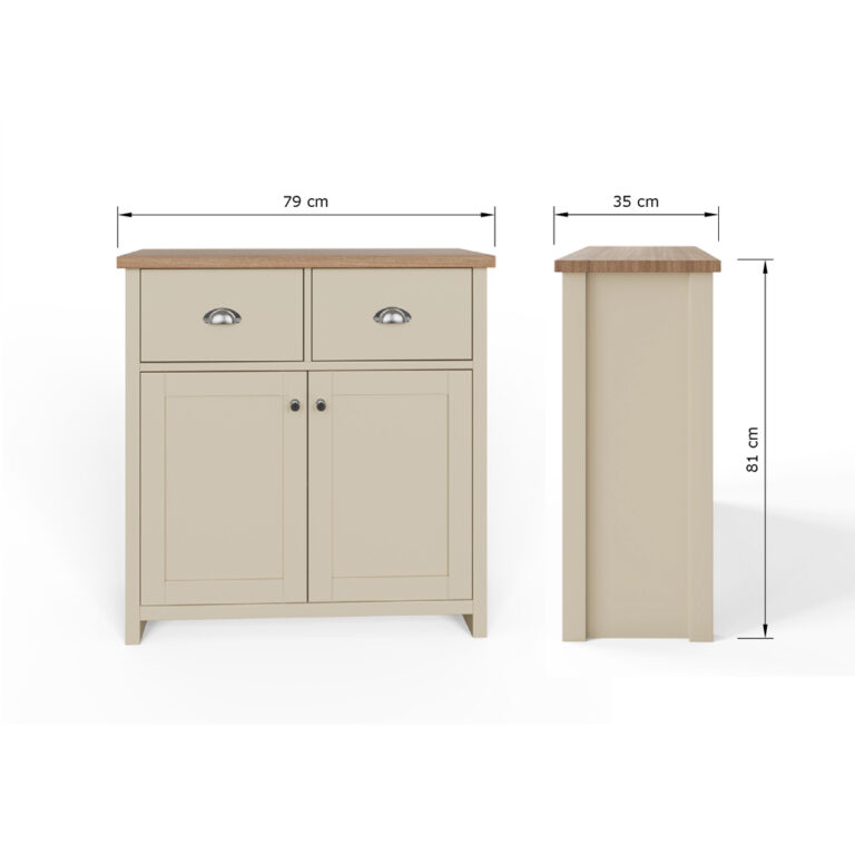 Fife Cream Compact Sideboard | Cream | Oak World