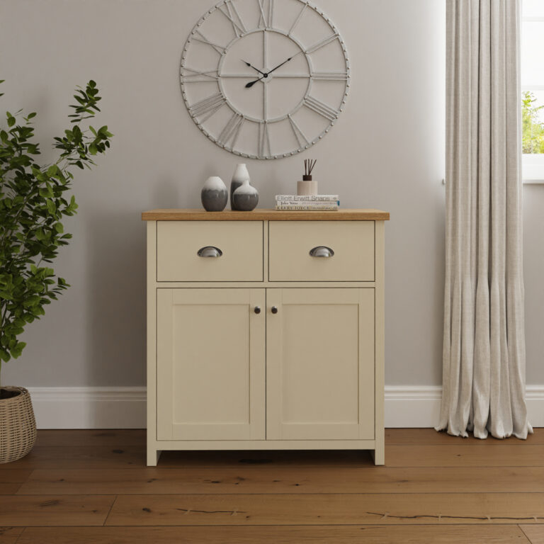 Fife Cream Compact Sideboard | Cream | Oak World