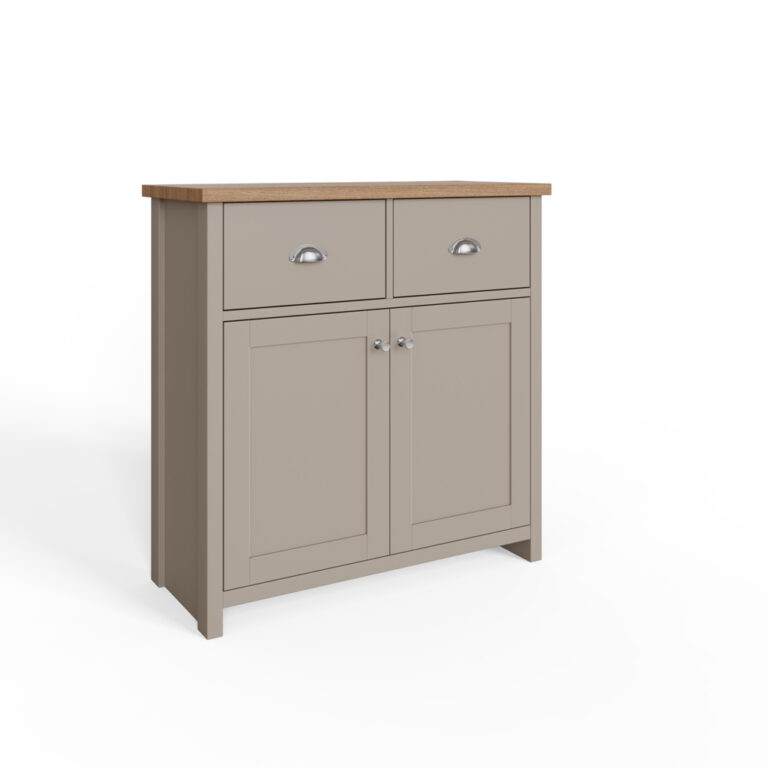Fife Compact Sideboard | Grey | Oak World