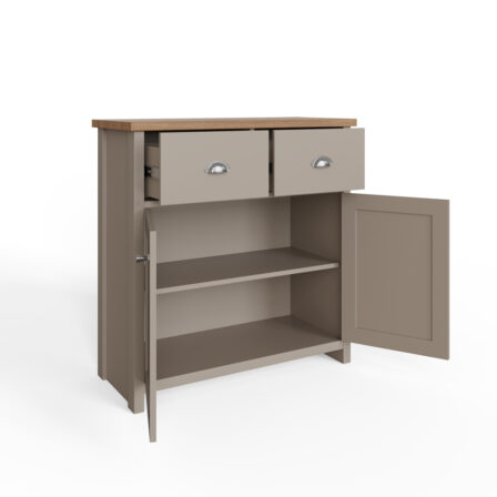 Fife Compact Sideboard | Grey | Oak World