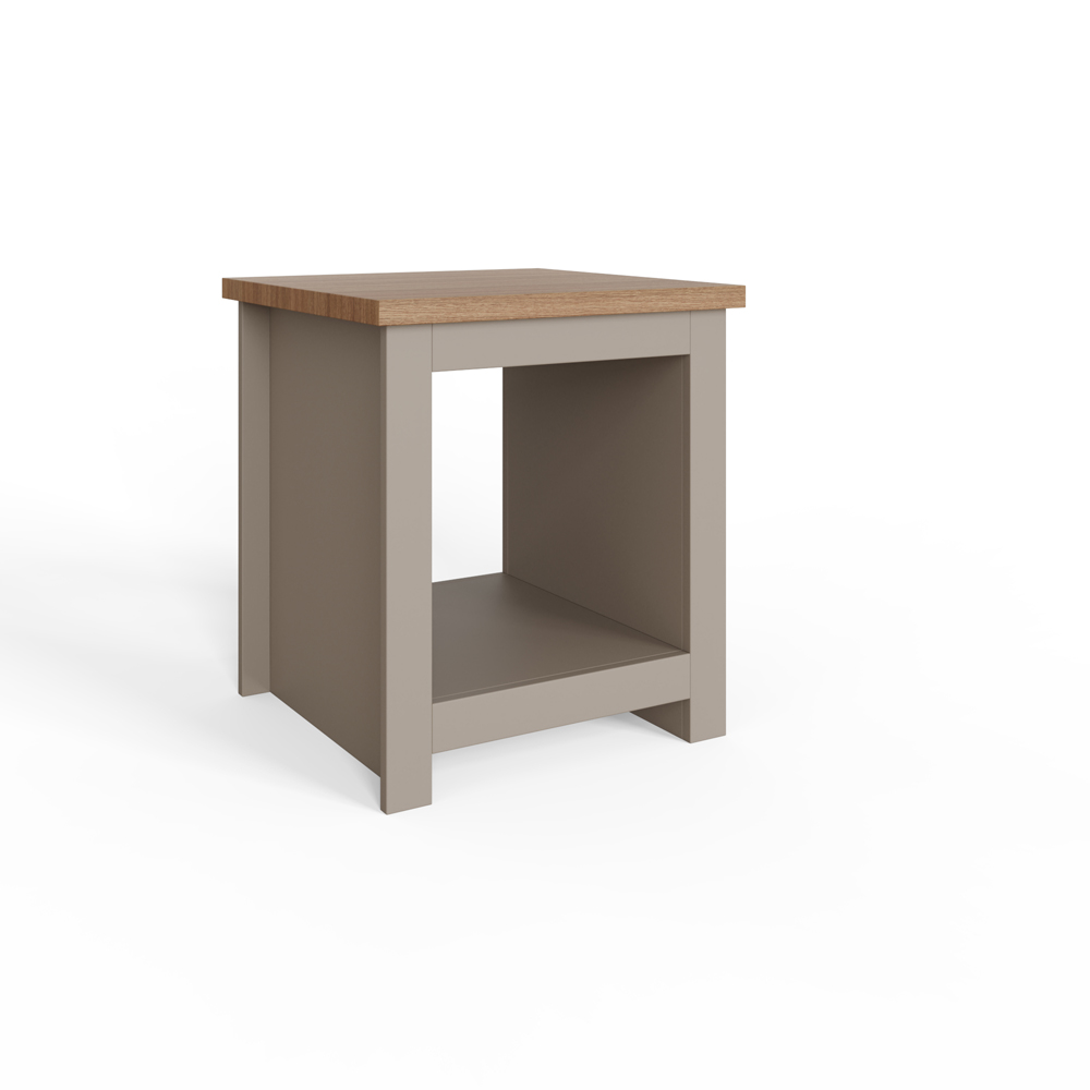 Fife Grey Side Table with Shelf | Grey | Oak World