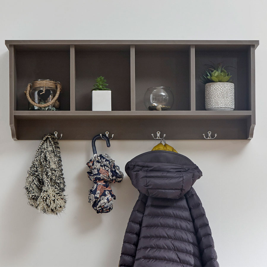 Wall Rack | Grey | Self Assembly | Oak World