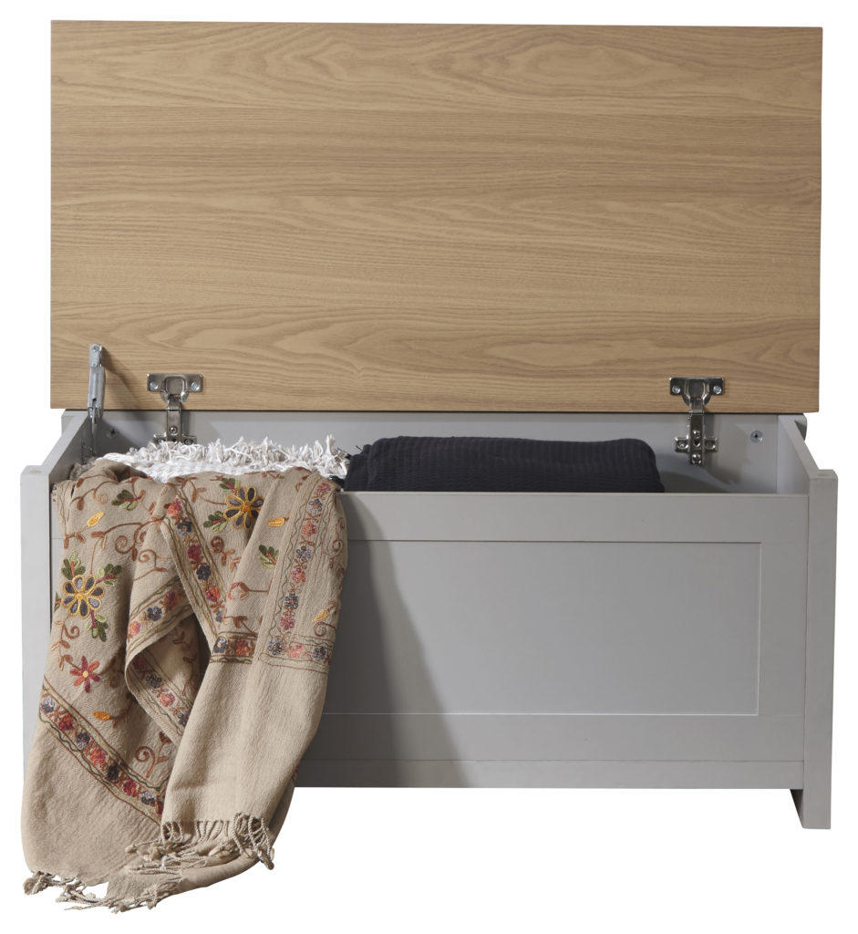 Fife Grey Blanket Box | Grey | Self Assembly | Oak World