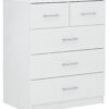 Elgin 4 Piece Bedroom Set Wardrobe Chest & Bedsides | White | Oak World