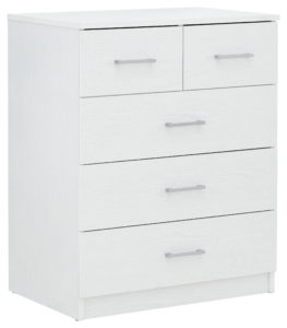 Elgin 4 Piece Bedroom Set Wardrobe Chest & Bedsides | White | Oak World