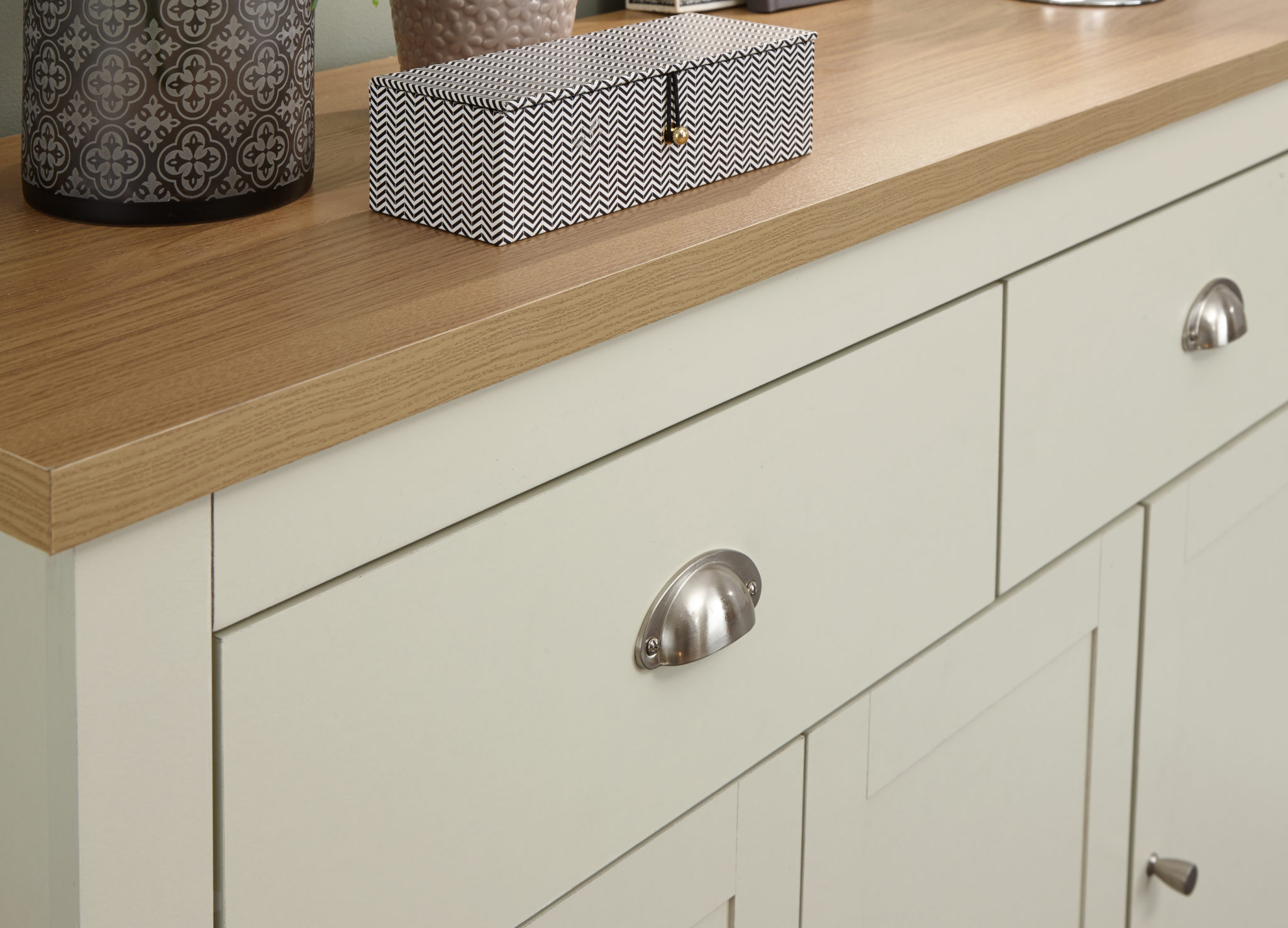 Fife Cream Large Sideboard | Cream | Self Assembly | Oak World
