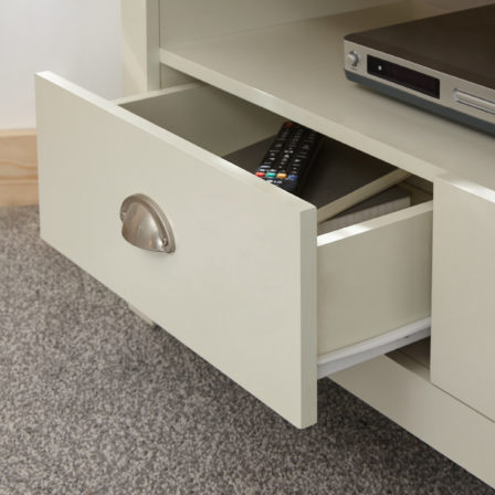 Fife Cream Corner TV Unit | Cream | Self Assembly | Oak World