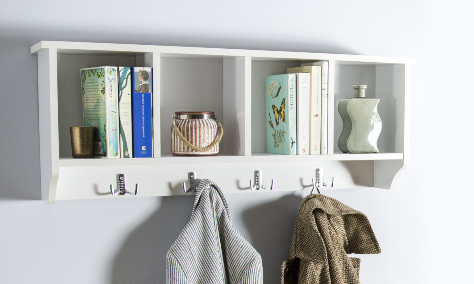 Wall Rack | White | Self Assembly | Oak World