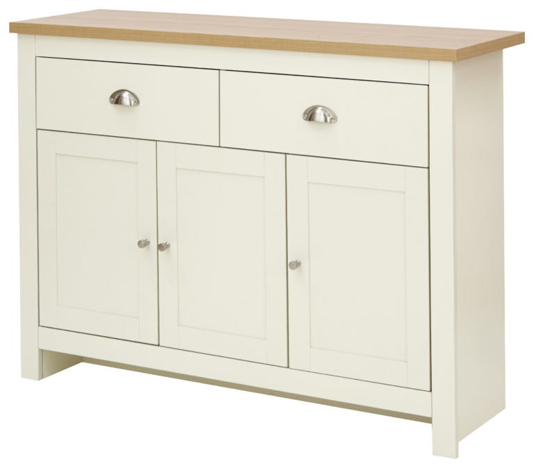 Fife Cream Large Sideboard | Cream | Self Assembly | Oak World