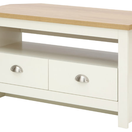 Fife Cream Corner TV Unit | Cream | Self Assembly | Oak World