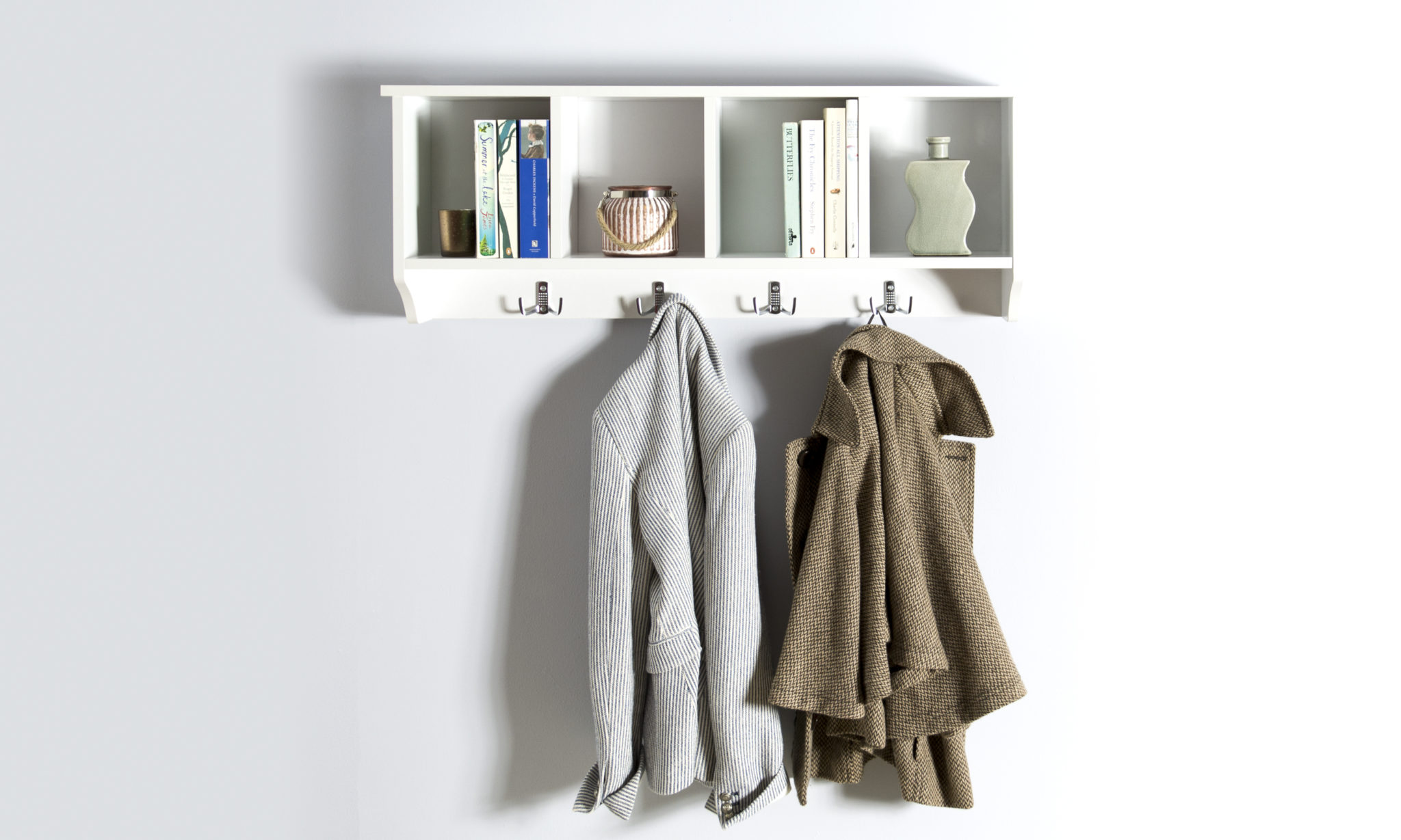 Wall Rack | White | Self Assembly | Oak World