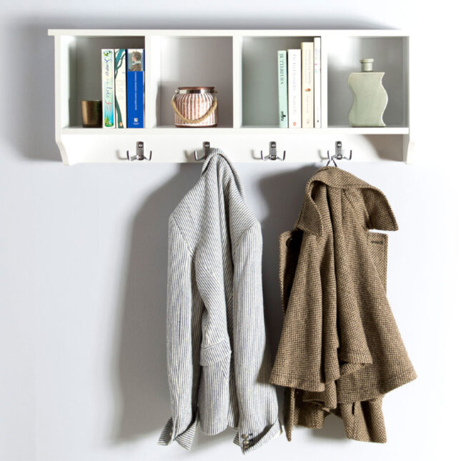 Wall Rack | White | Self Assembly | Oak World