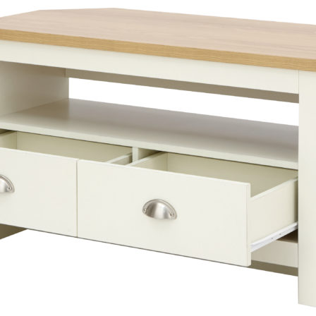 Fife Cream Corner TV Unit | Cream | Self Assembly | Oak World