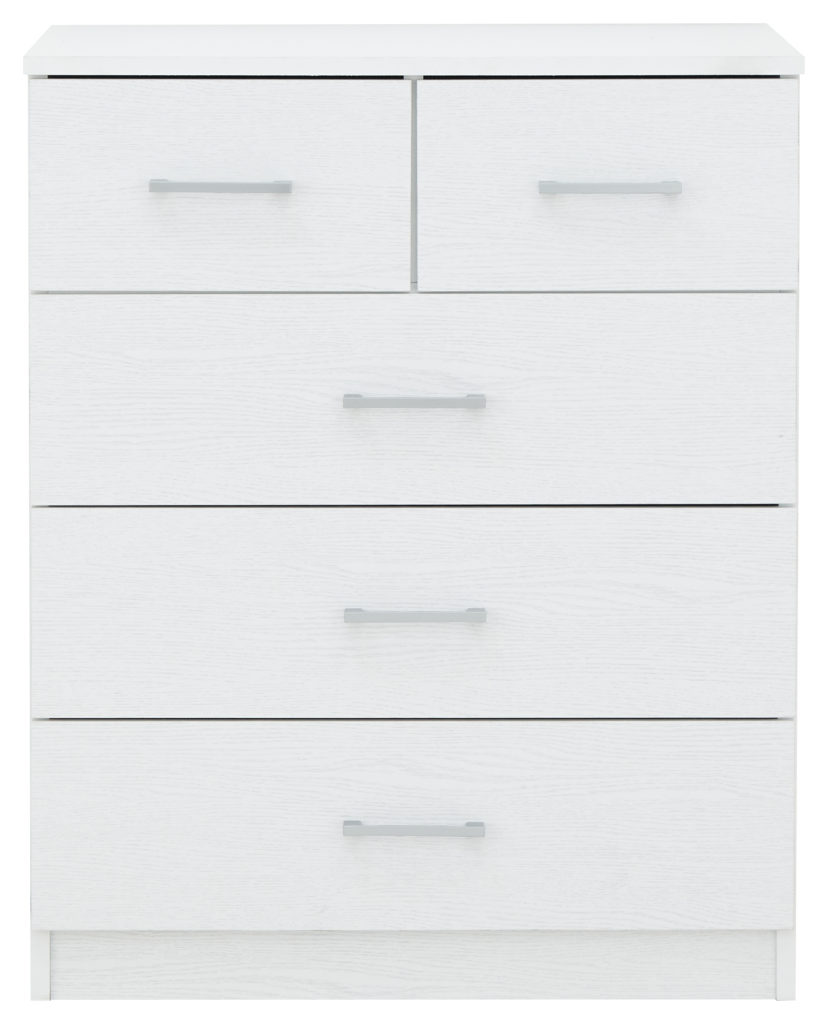 Elgin 4 Piece Bedroom Set Wardrobe Chest & Bedsides | White | Oak World