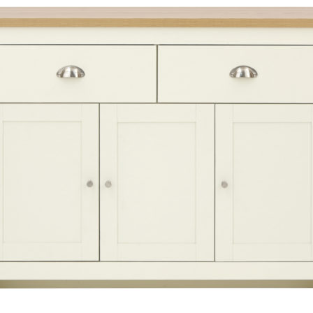 Fife Cream Large Sideboard | Cream | Self Assembly | Oak World