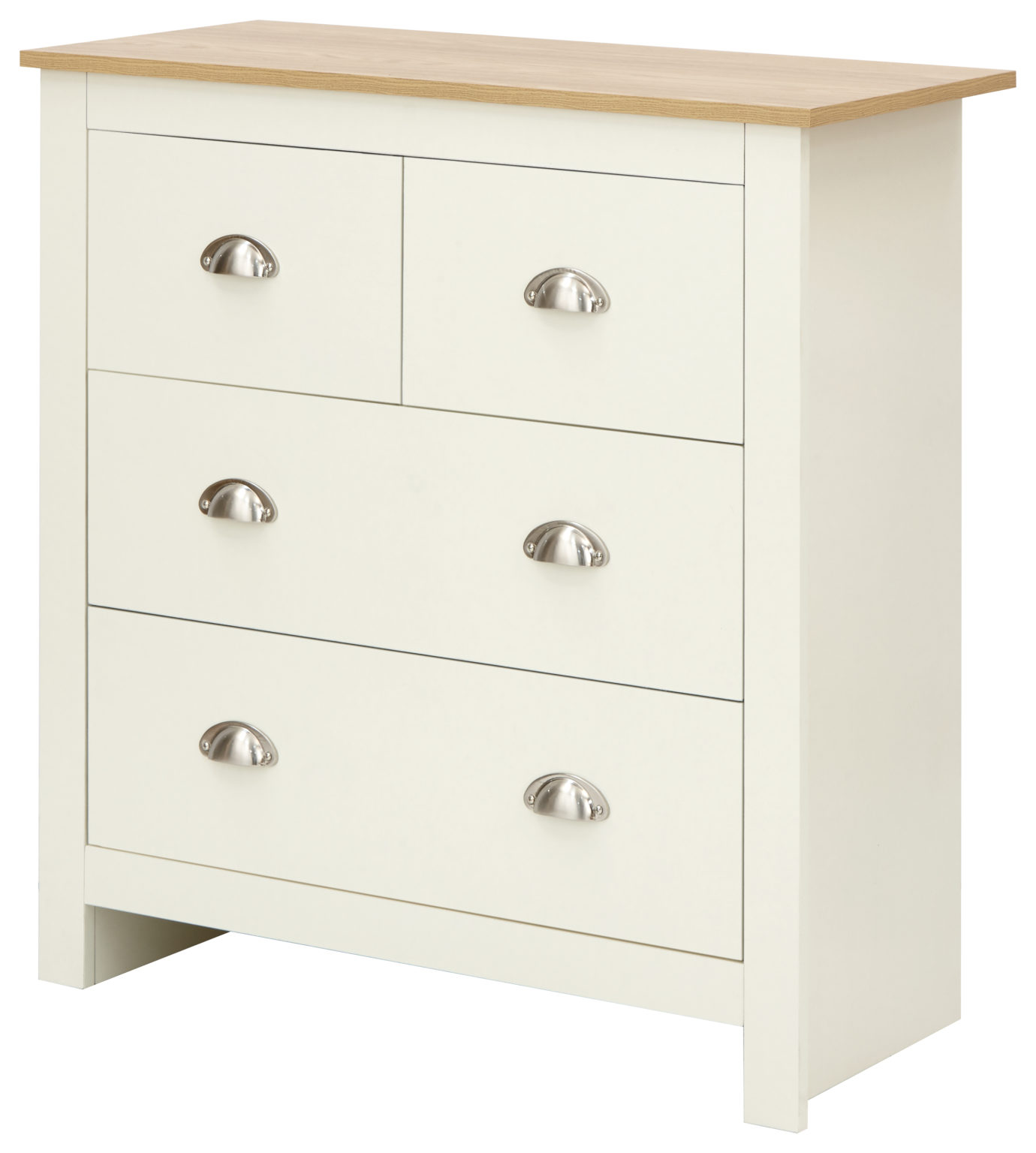 Fife Cream 2+2 Chest of Drawers | Cream | Self Assembly | Oak World