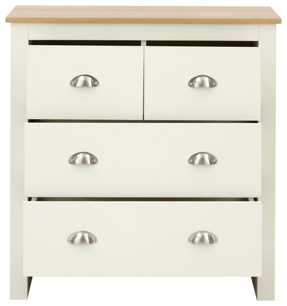 Fife Cream 2+2 Chest of Drawers | Cream | Self Assembly | Oak World