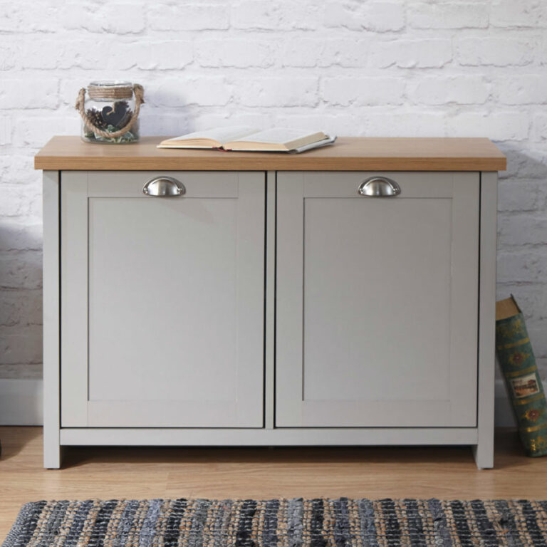 Fife Grey Shoe Unit | Grey | Self Assembly | Oak World