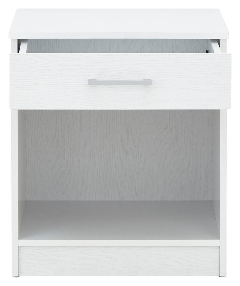 Elgin 4 Piece Bedroom Set Wardrobe Chest & Bedsides | White | Oak World