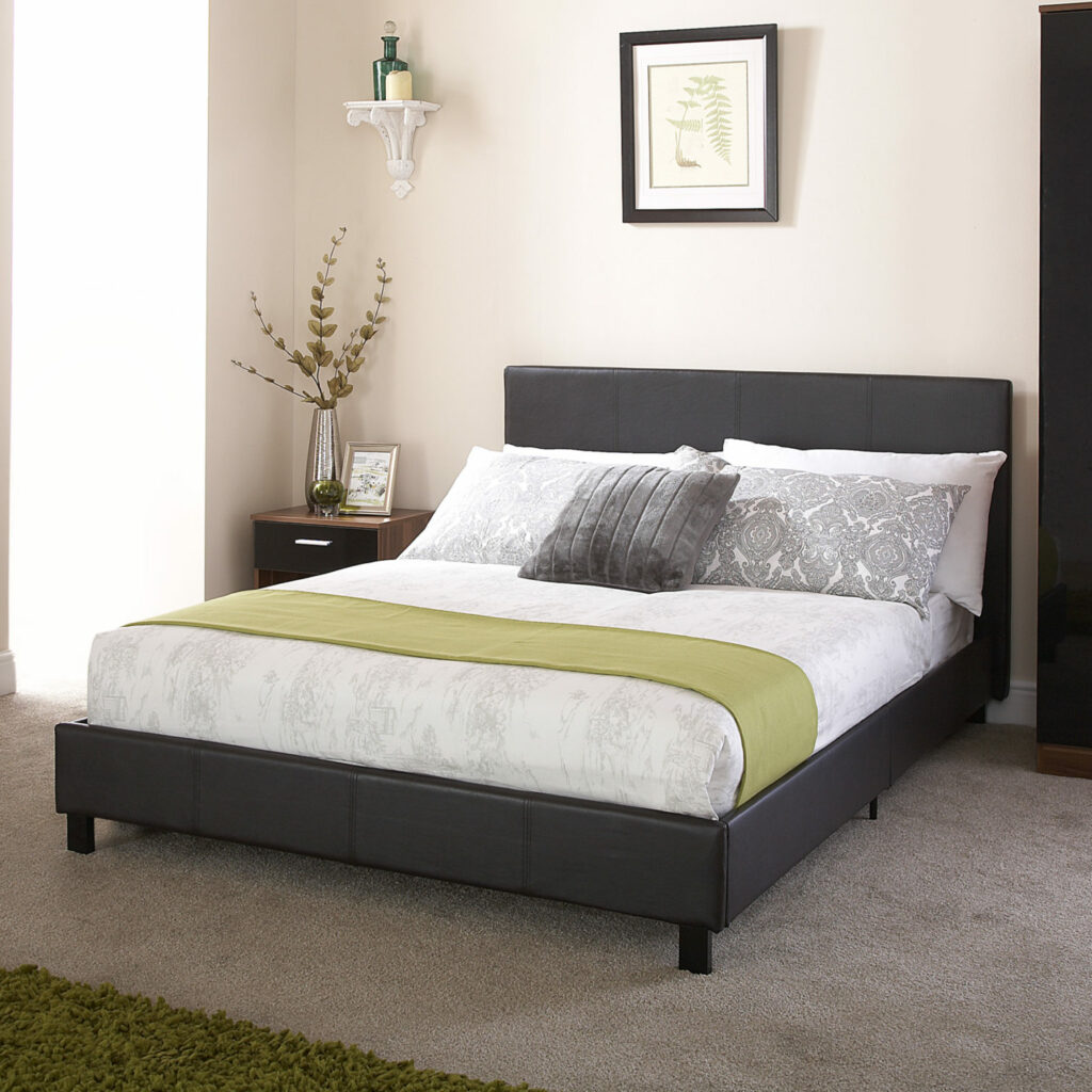 Simplicity Double Bed in A Box | Black | Oak World