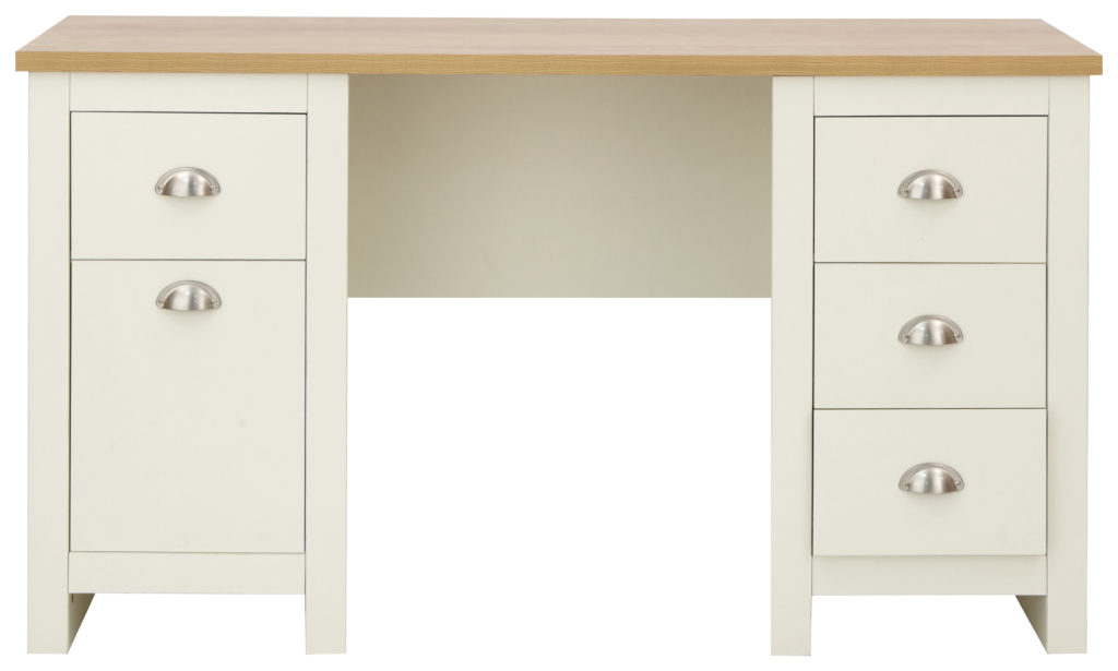 Fife Cream Desk | Cream | Self Assembly | Oak World