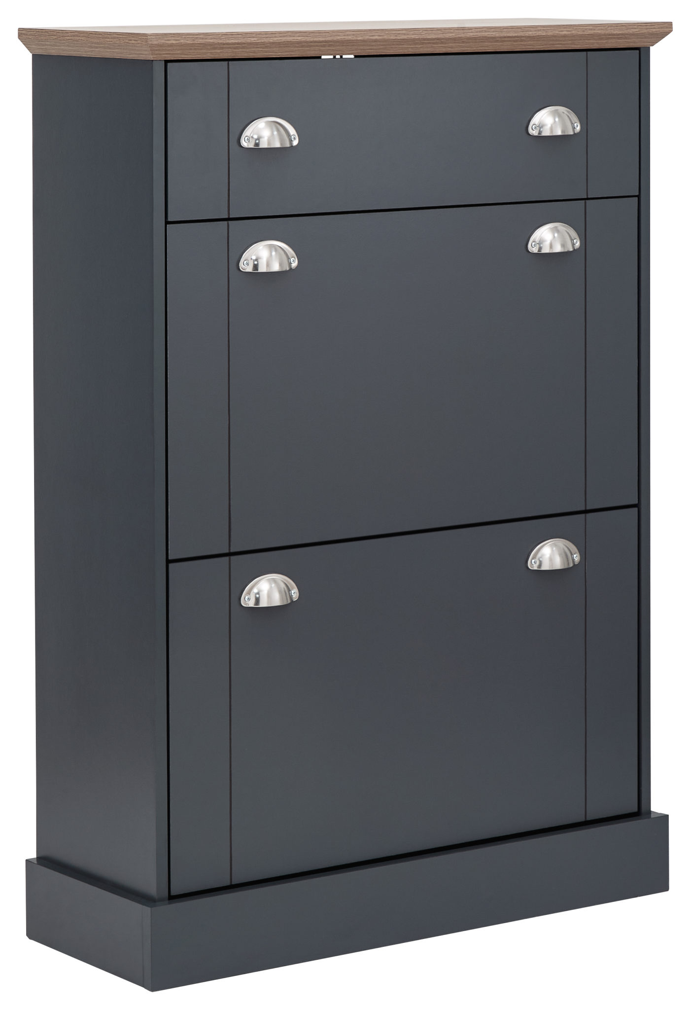 Oban Shoe Cabinet | Slate Blue | Oak World