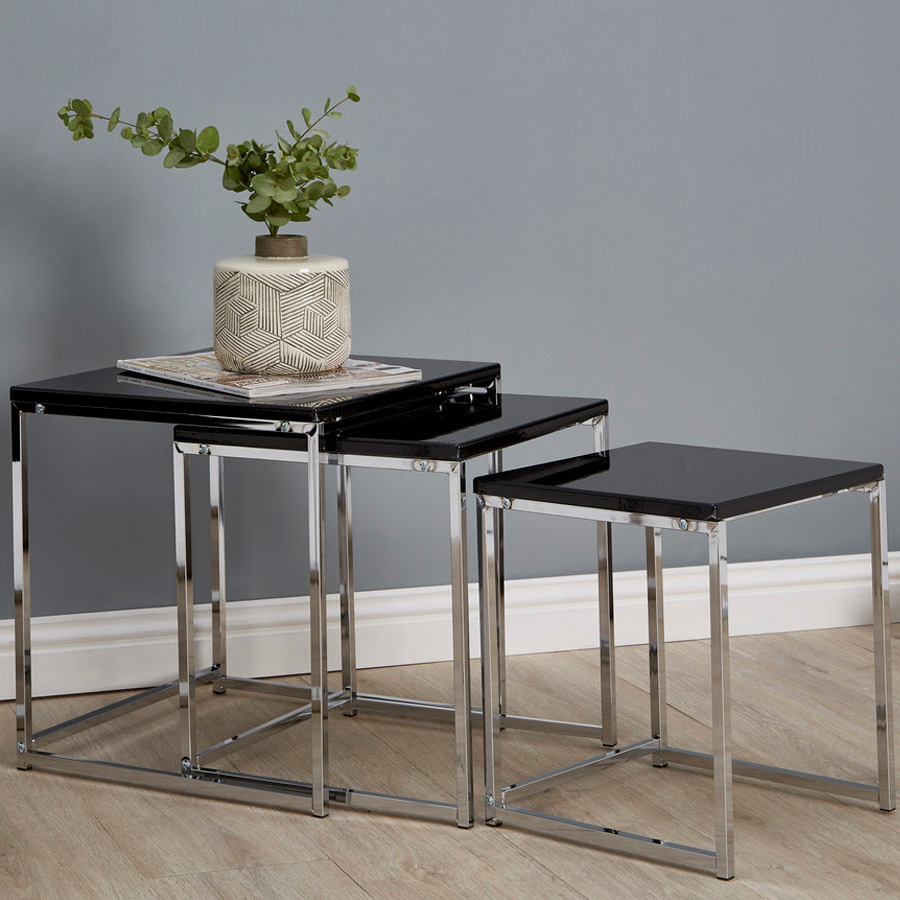 Oak Nest of Tables | Hardwood & Painted Nest of Tables | Oak World