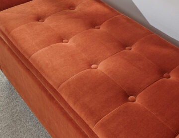Geneva Window Seat | Russet - Orange | Oak World