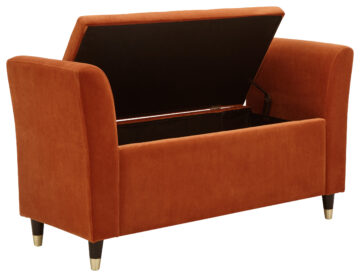Geneva Window Seat | Russet - Orange | Oak World