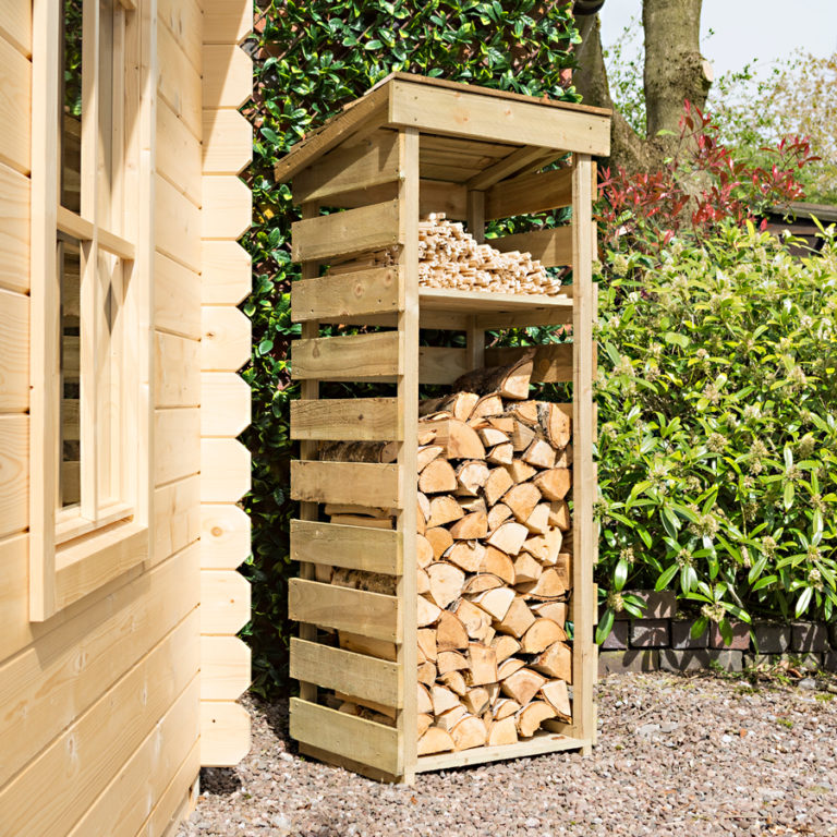 Oakworld Alfresco Narrow Log Store | Natural Timber | Oak World