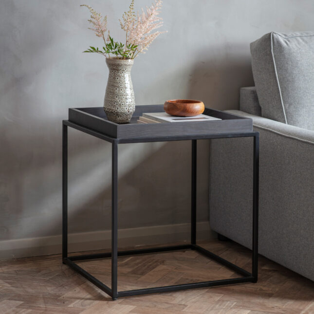 Feyenoord Tray Side Table | Black | Oak World