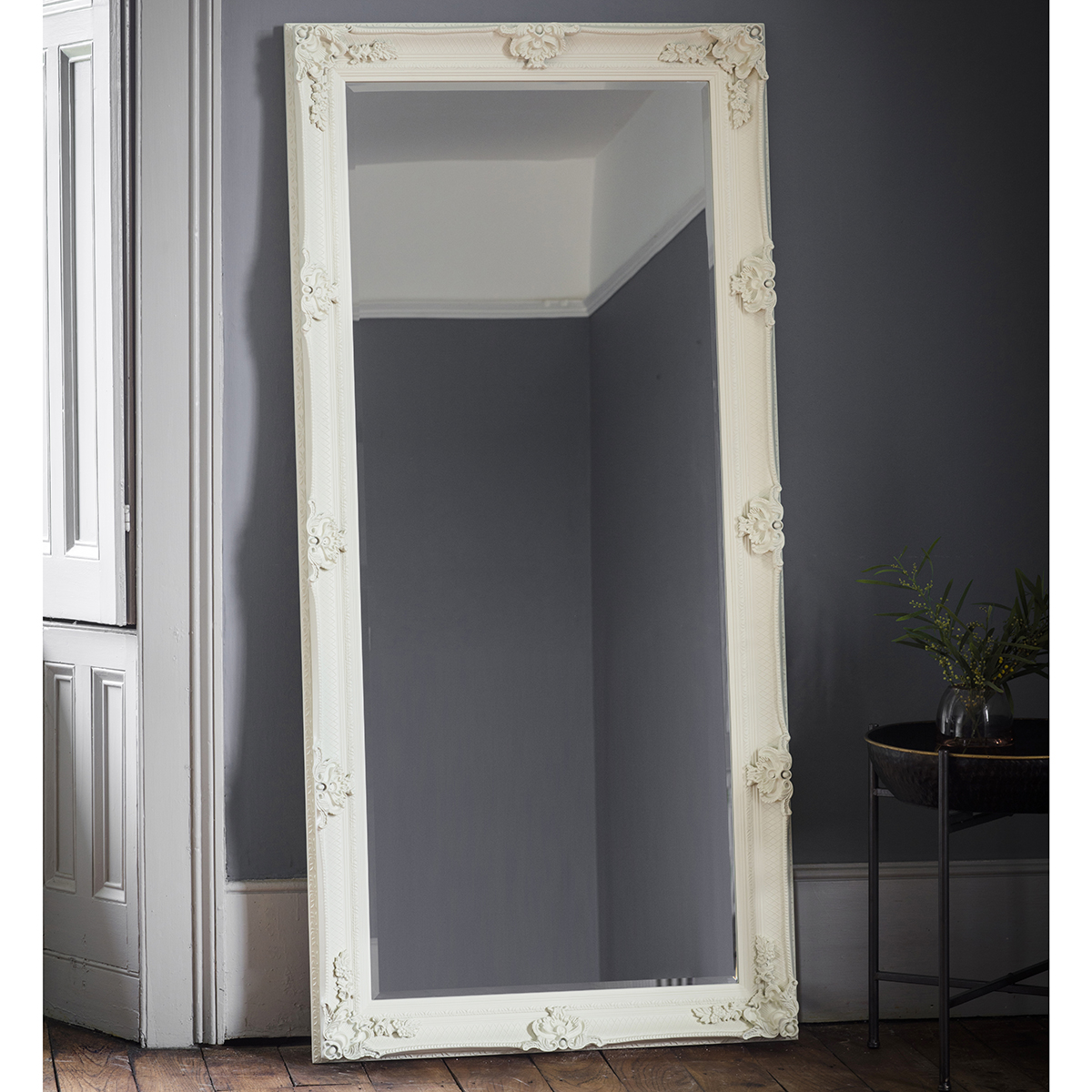 Reflections Leaner Mirror | Cream | Oak World