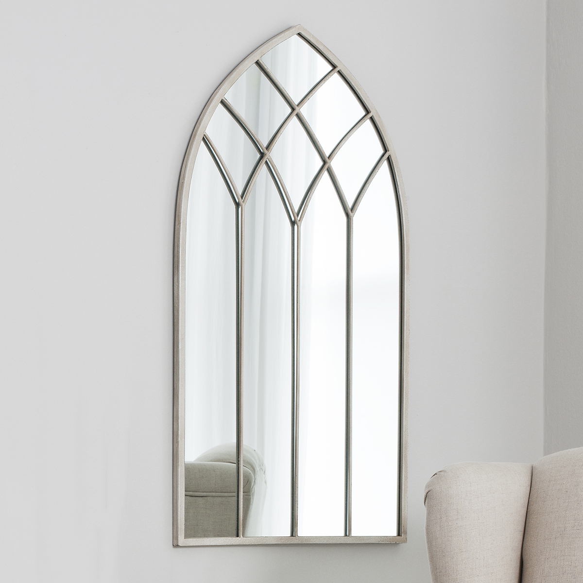 Reflections Arch Mirror | Cream | Oak World