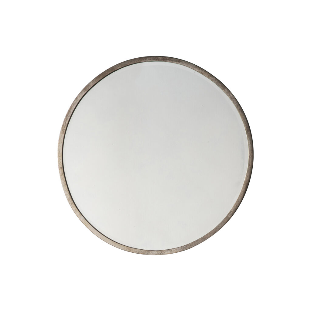 Reflections Round Mirror | Antique Silver | Oak World